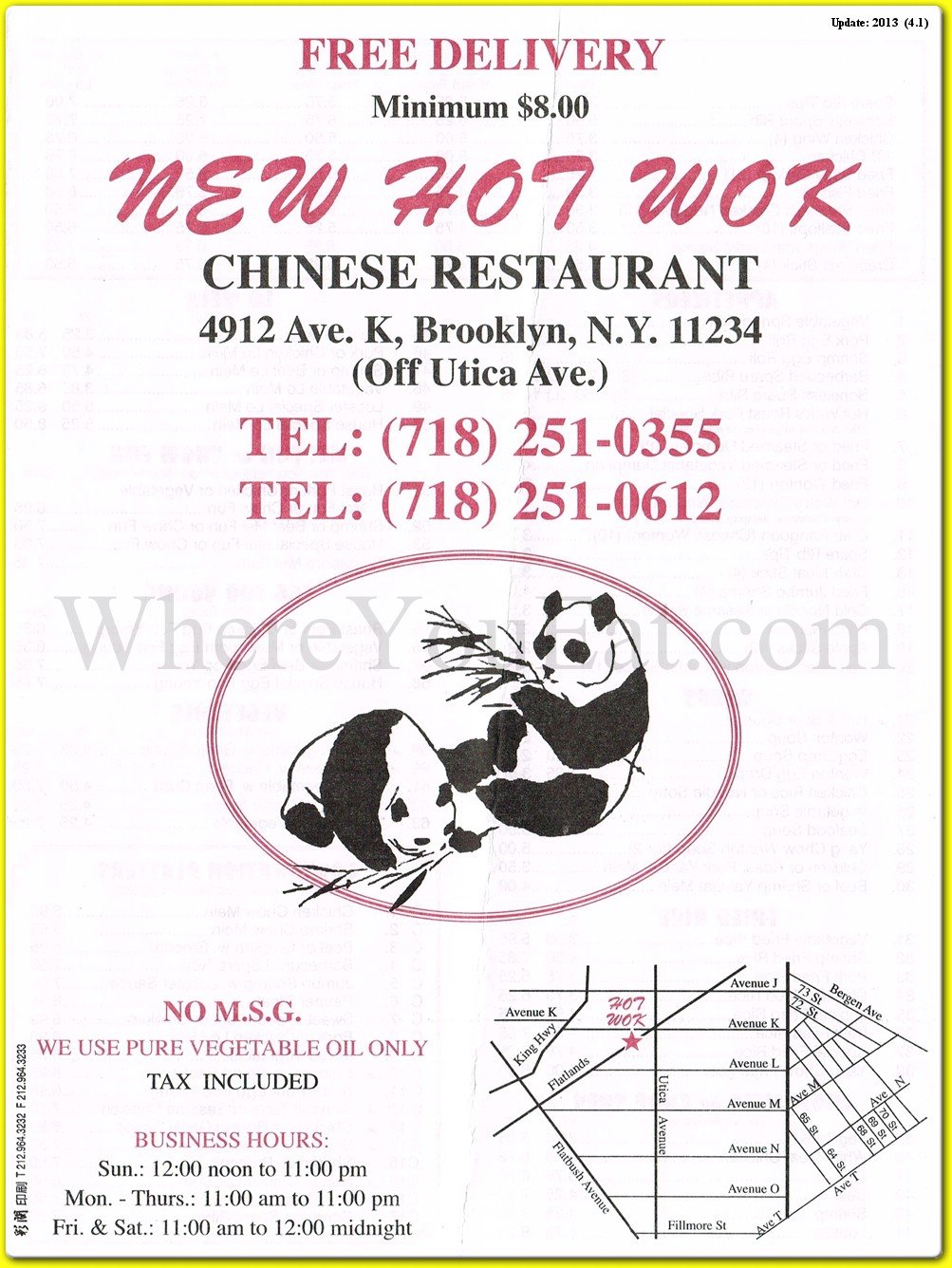 New Hot Wok Restaurant in Brooklyn / Official Menus & Photos
