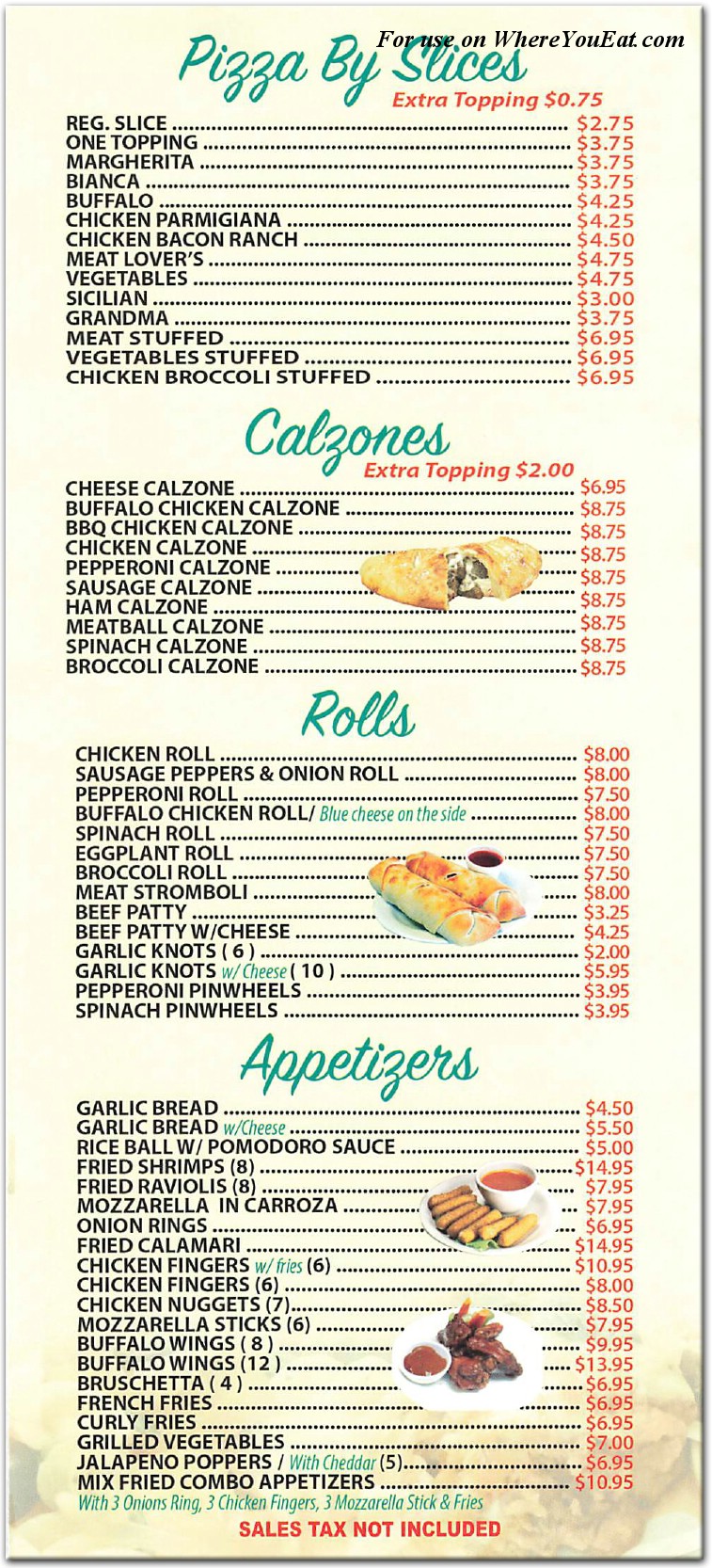 Gino's Pizzeria Restaurant in Queens / Menus & Photos