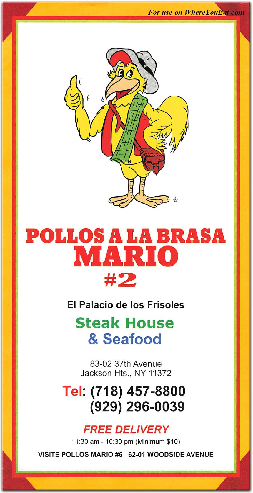 Pollos Mario Restaurant in Queens / Menus & Photos