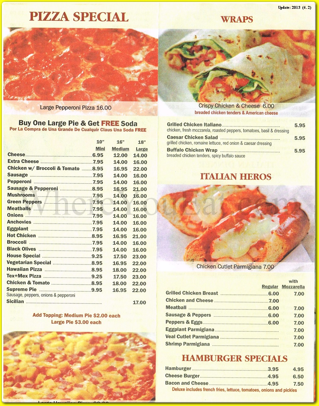 New Lane Pizzeria Restaurant in Queens / Menus & Photos