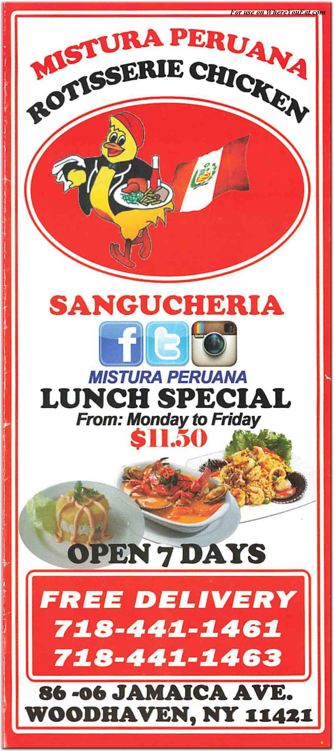 Mistura Peruana Restaurant in Queens / Menus & Photos