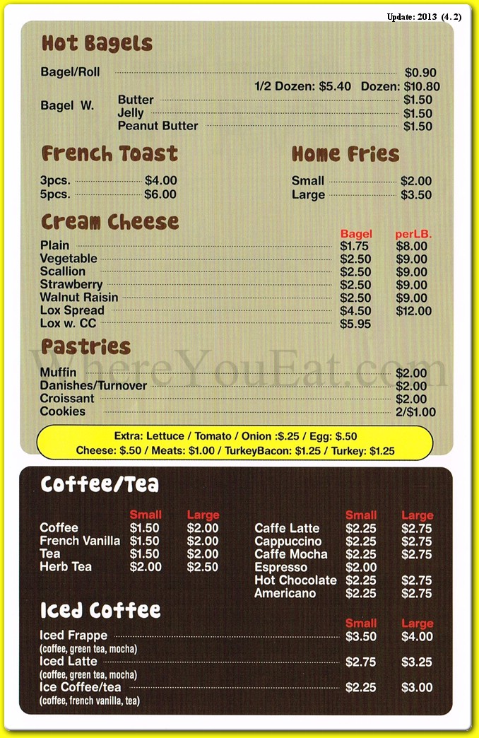 JAVA DAY CAFE Restaurant in Queens / Menus & Photos