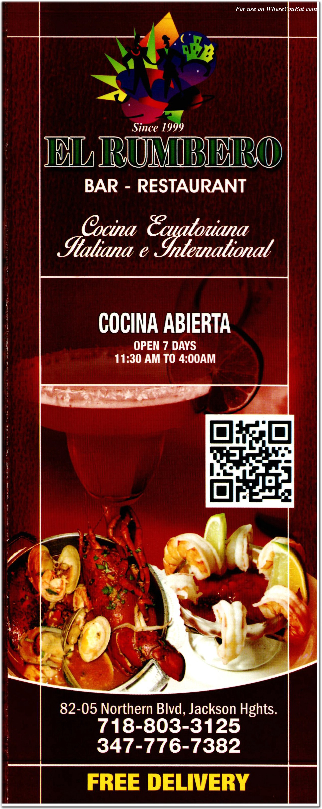 El Rumbero Bar - Restaurant Restaurant in Queens / Official Menus & Photos