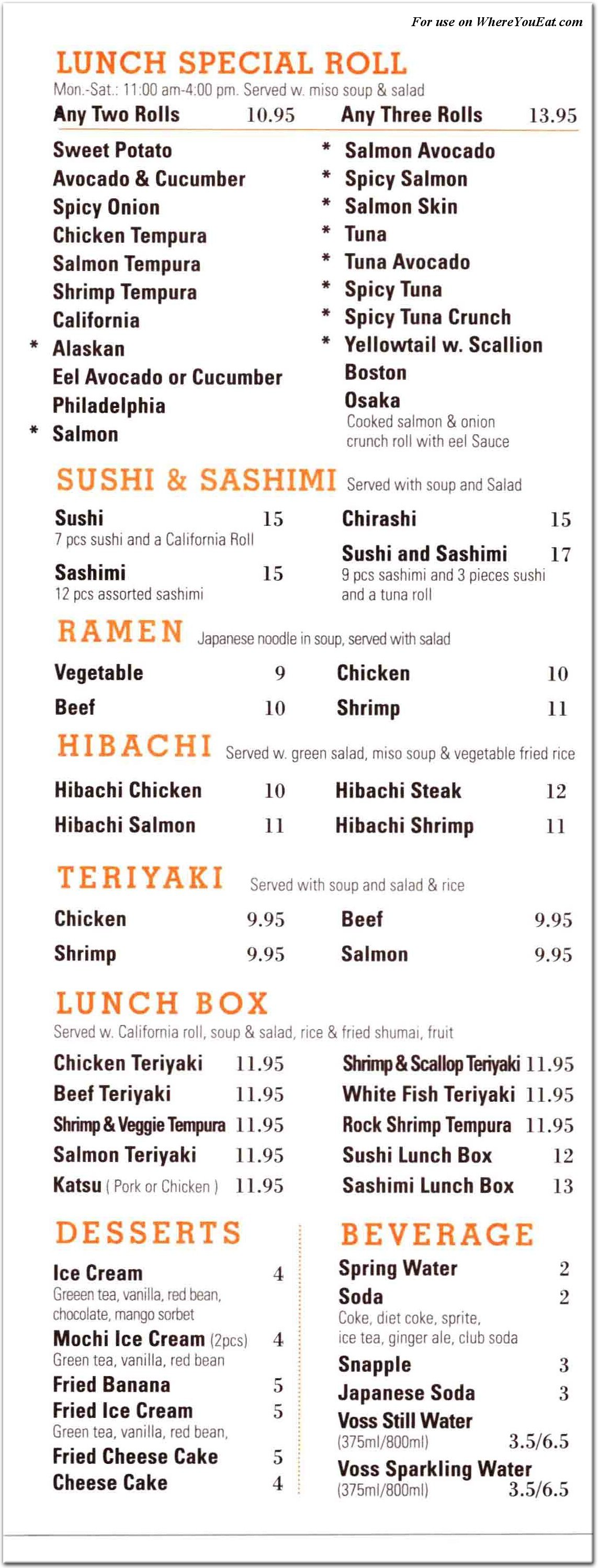 Aji Sushi House Restaurant in Queens / Menus & Photos
