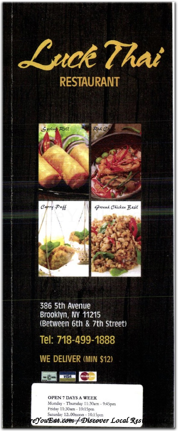Luck Thai Restaurant Restaurant in Brooklyn / Menus & Photos