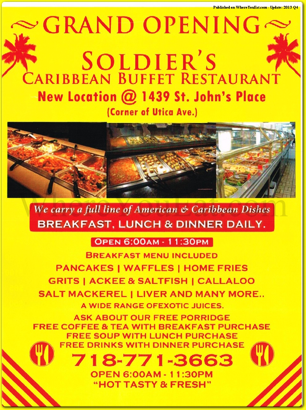 Soldier's Restaurant in Brooklyn / Official Menus & Photos