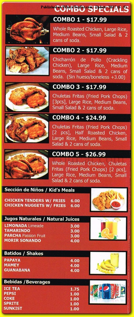 La Parada II Restaurant in Brooklyn / Official Menus & Photos