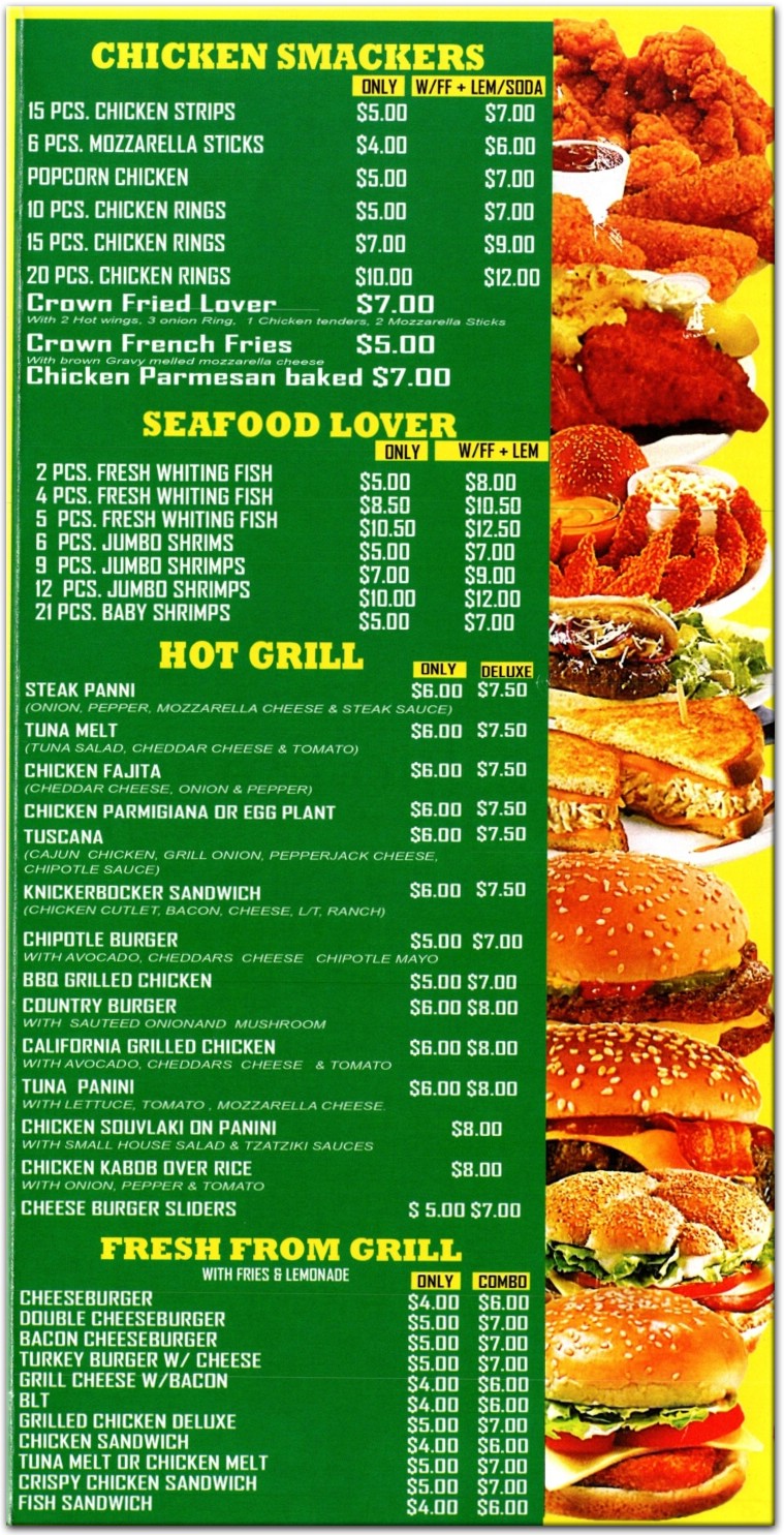 Crown Fried Chicken Restaurant in Brooklyn / Menus & Photos