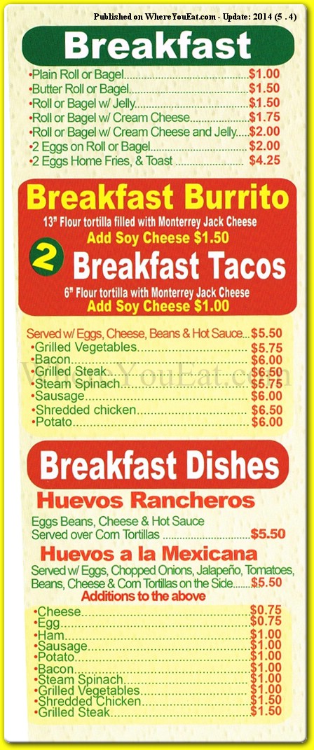 Habanero Cafe Restaurant in Brooklyn / Menus & Photos