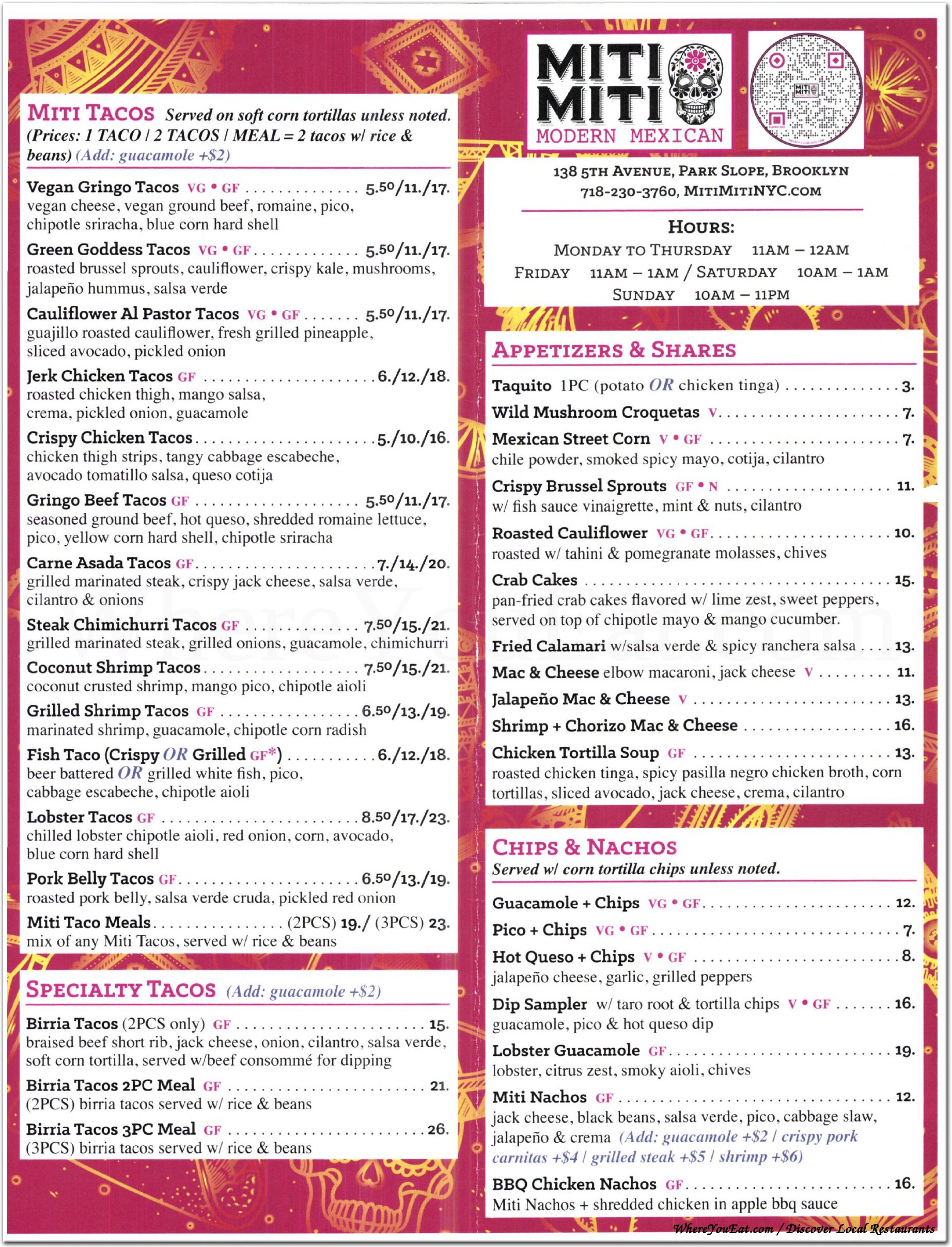 Miti Miti Taperia Restaurant in Brooklyn / Menus & Photos