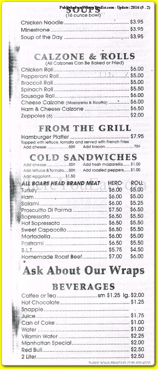 Mandarino Pizza Restaurant in Staten Island / Menus & Photos