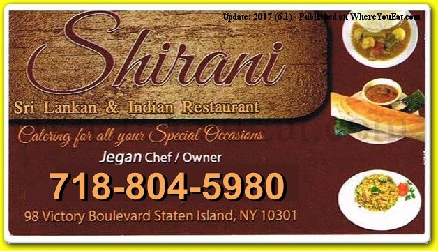 Shirani Restaurant in Staten Island / Menus & Photos