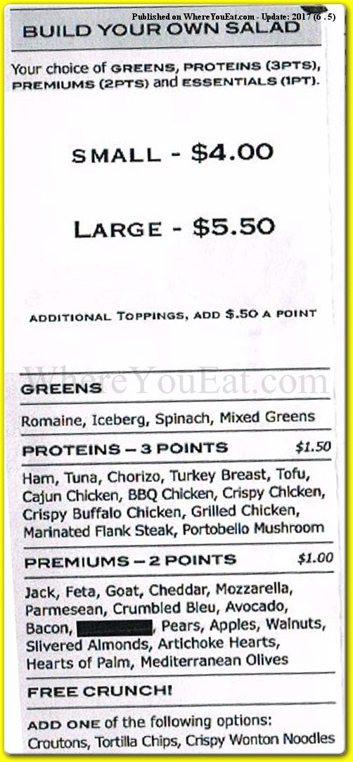 Green Street Salads Restaurant in Brooklyn / Menus & Photos