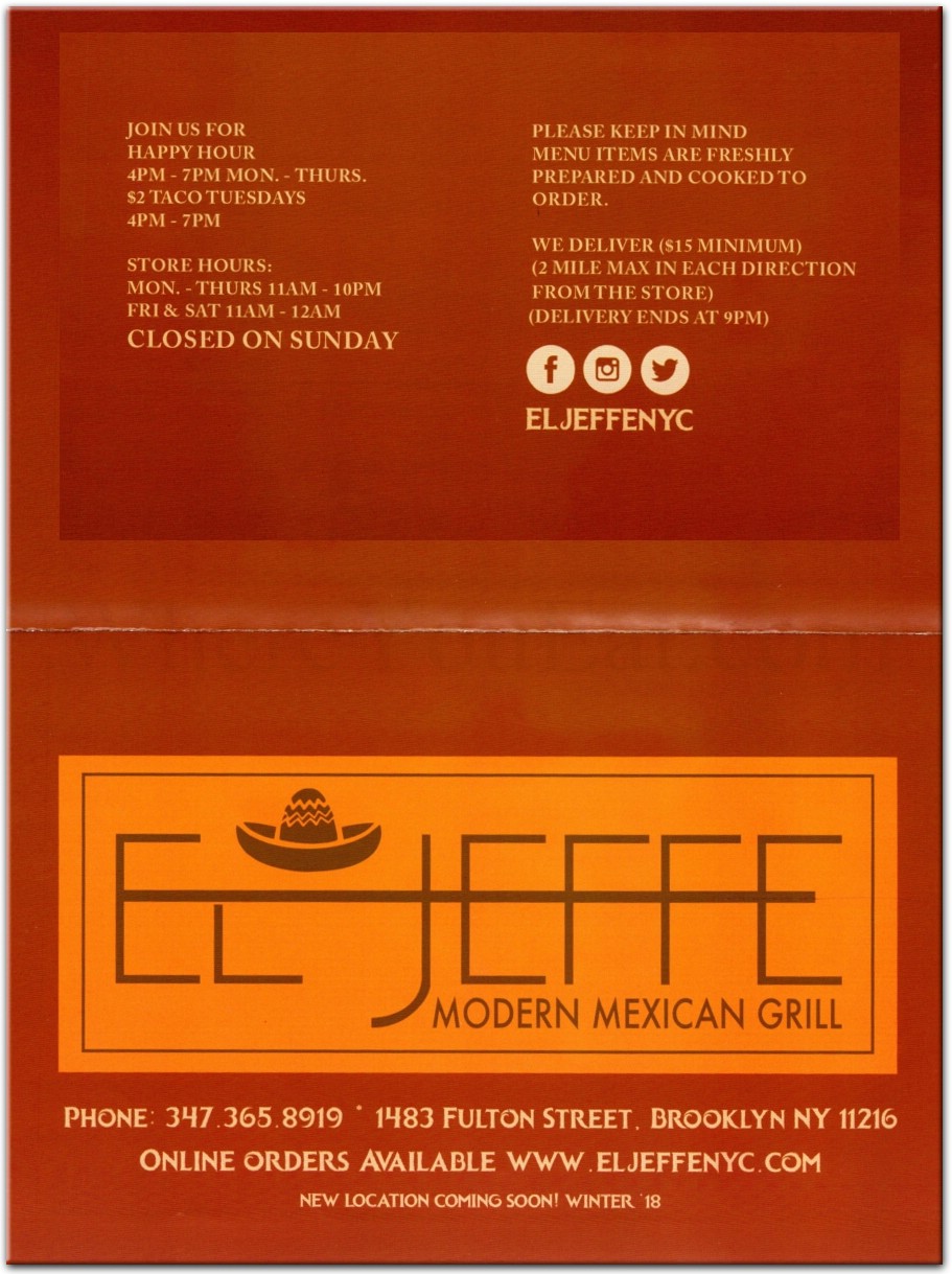 El Jeffe Restaurant in Brooklyn / Menus & Photos