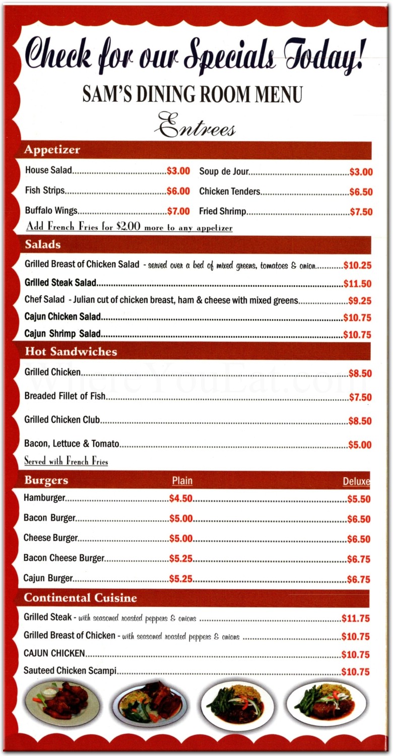 Sam's Soul Food Restaurant in The Bronx / Official Menus & Photos