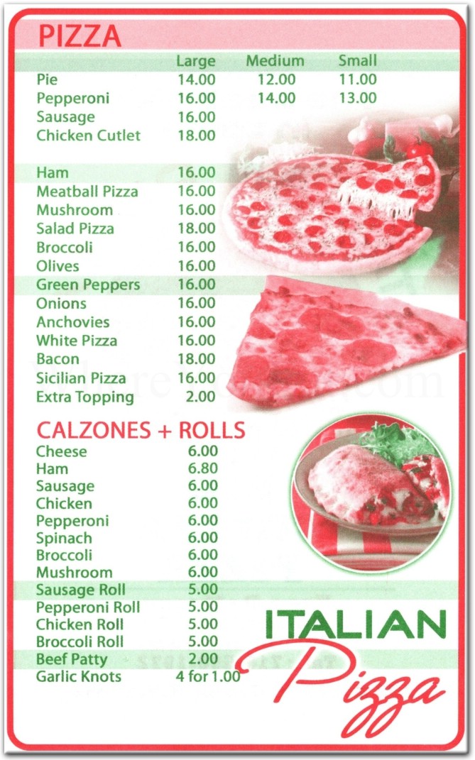 Big Cheese Pizza Restaurant in The Bronx / Official Menus & Photos