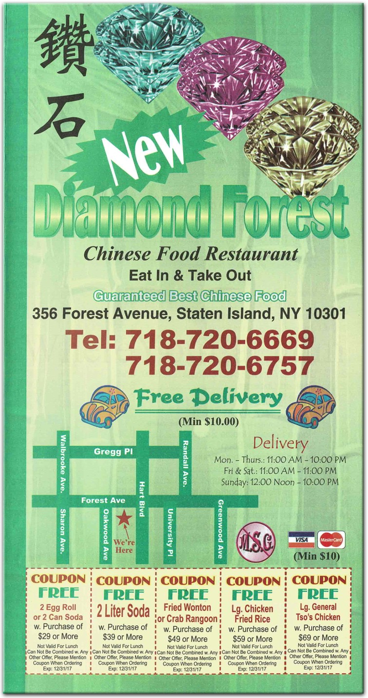 Diamond Forest Restaurant in Staten Island / Official Menus & Photos