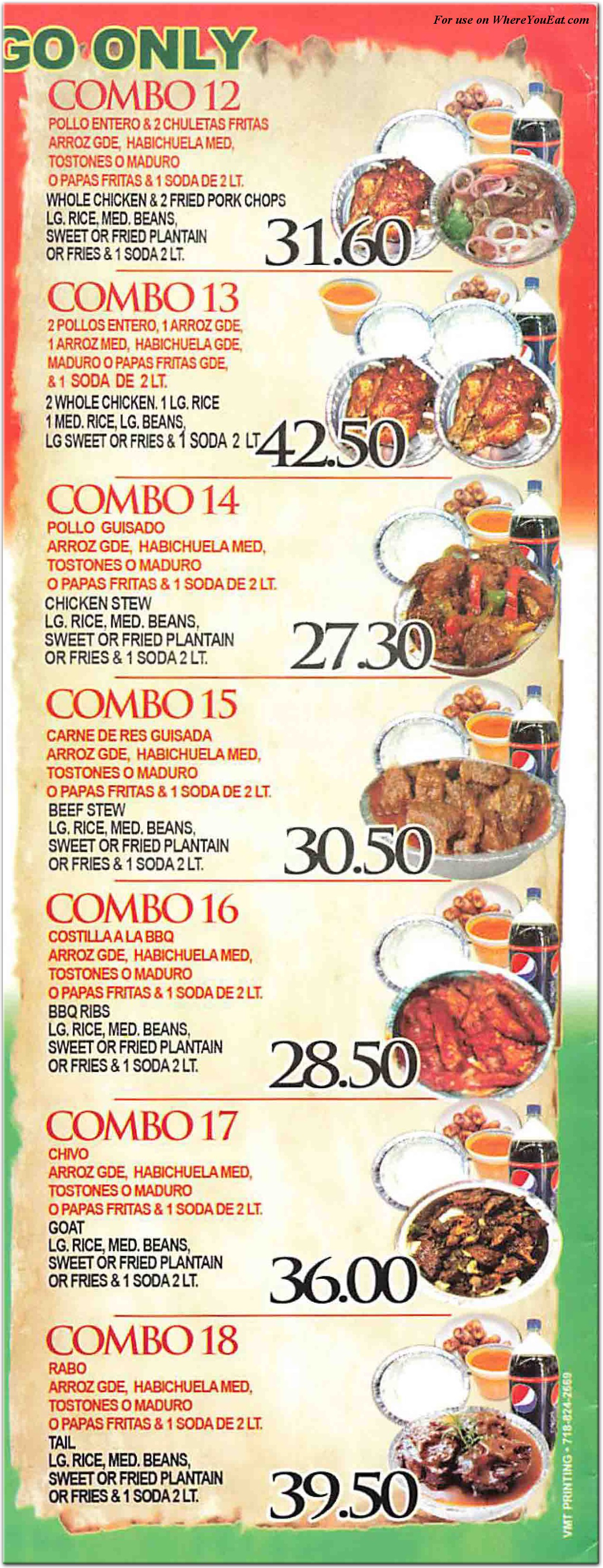 Caridad Restaurant in The Bronx / Menus & Photos