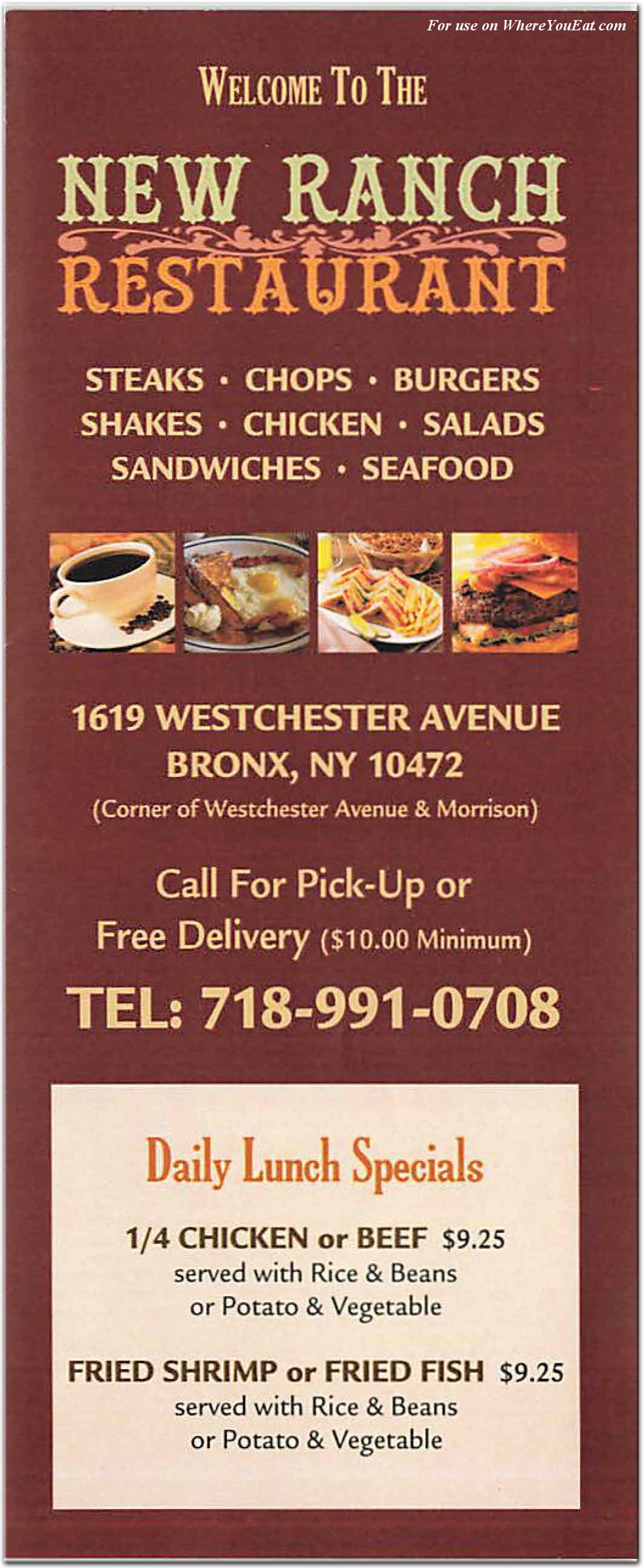 New Ranch Restaurant Restaurant in The Bronx / Menus & Photos