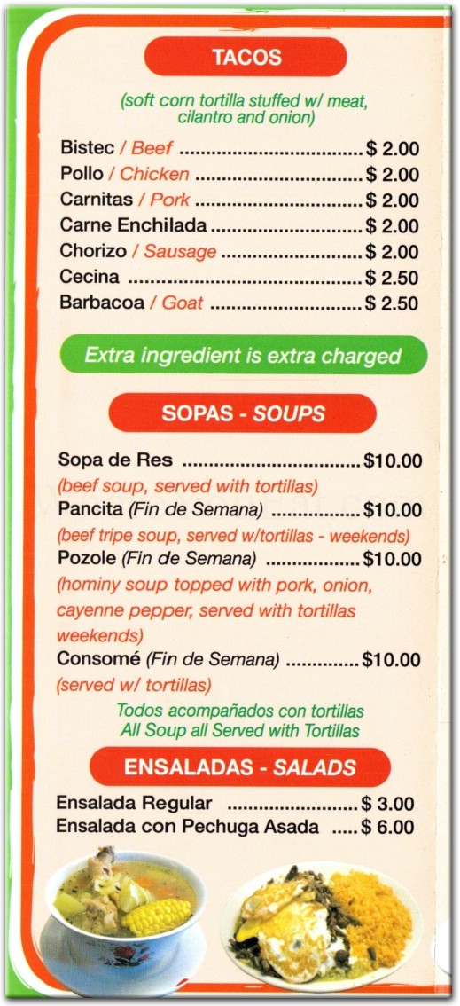 El Rinconcito Restaurant in The Bronx / Official Menus & Photos