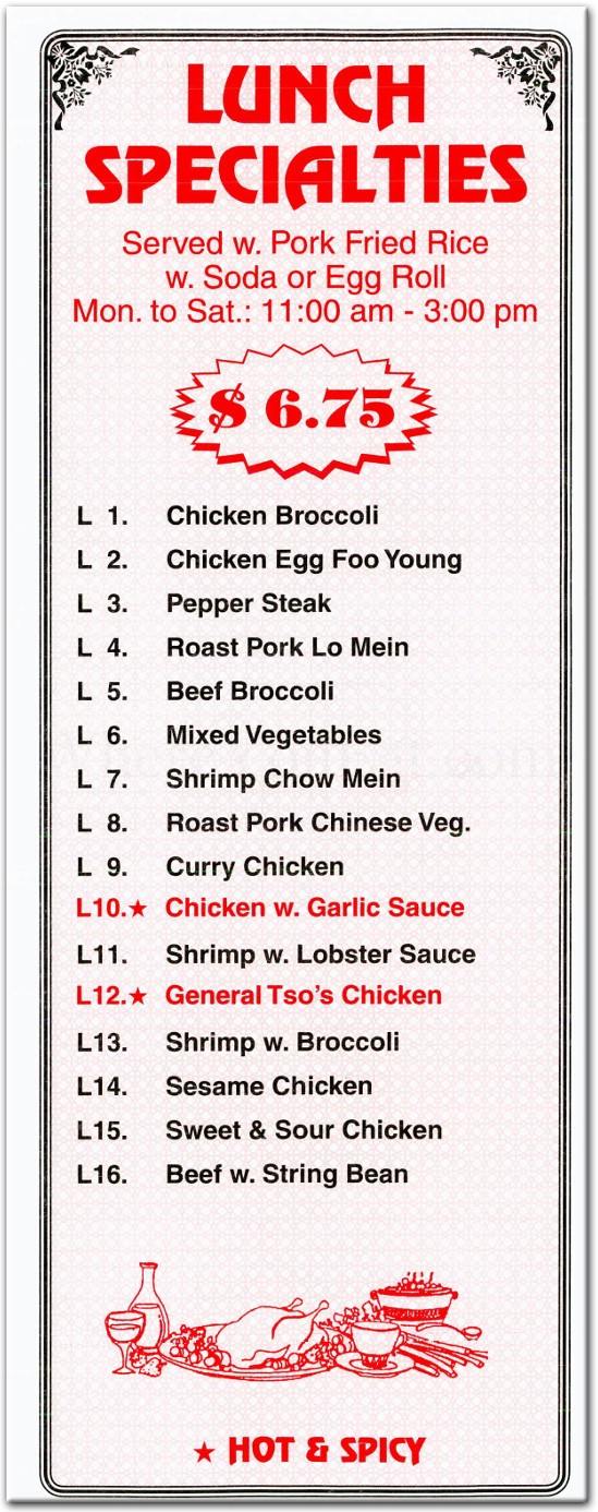 Chung Ching Restaurant in The Bronx / Official Menus & Photos