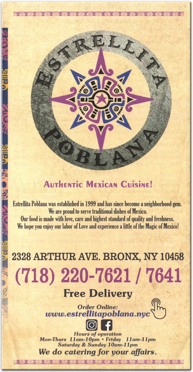 Estrellita Poblana III Restaurant in The Bronx / Menus & Photos