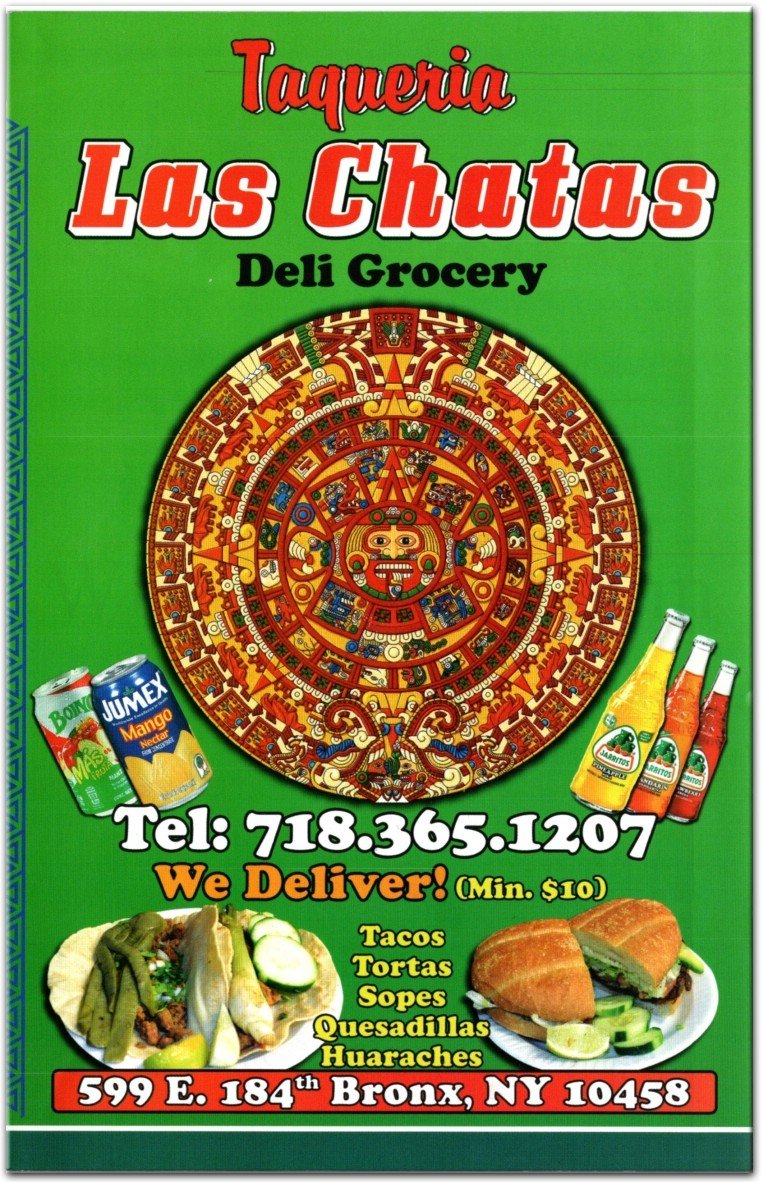 Las Chatas Restaurant in The Bronx / Official Menus & Photos