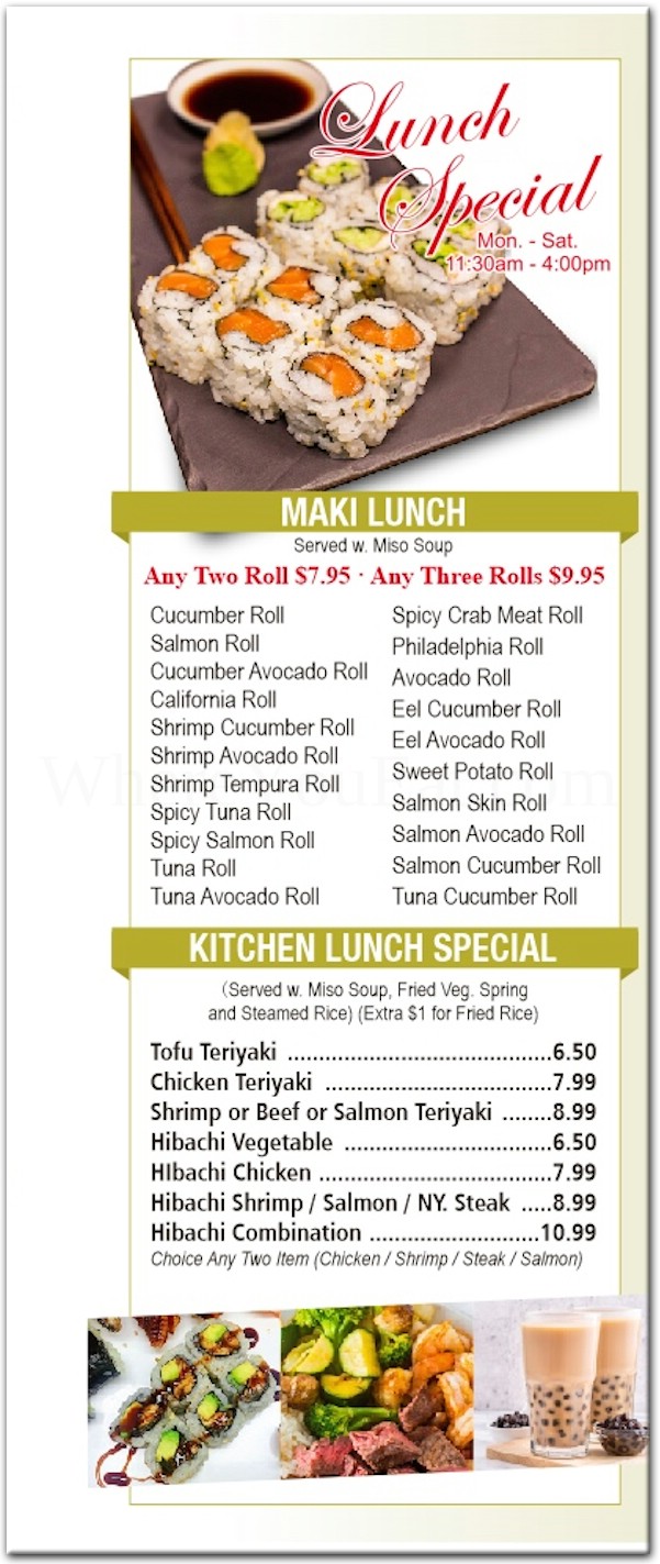 Mizumi Restaurant in Staten Island / Official Menus & Photos