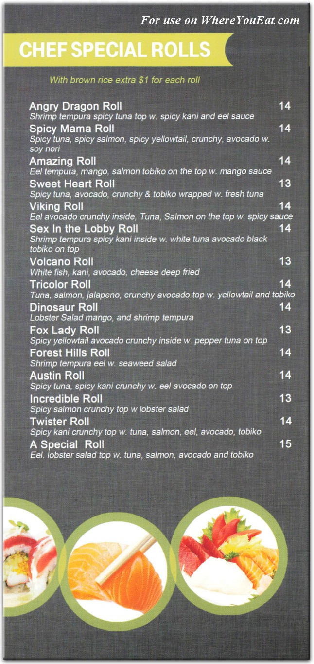 A Sushi Restaurant in Queens / Menus & Photos
