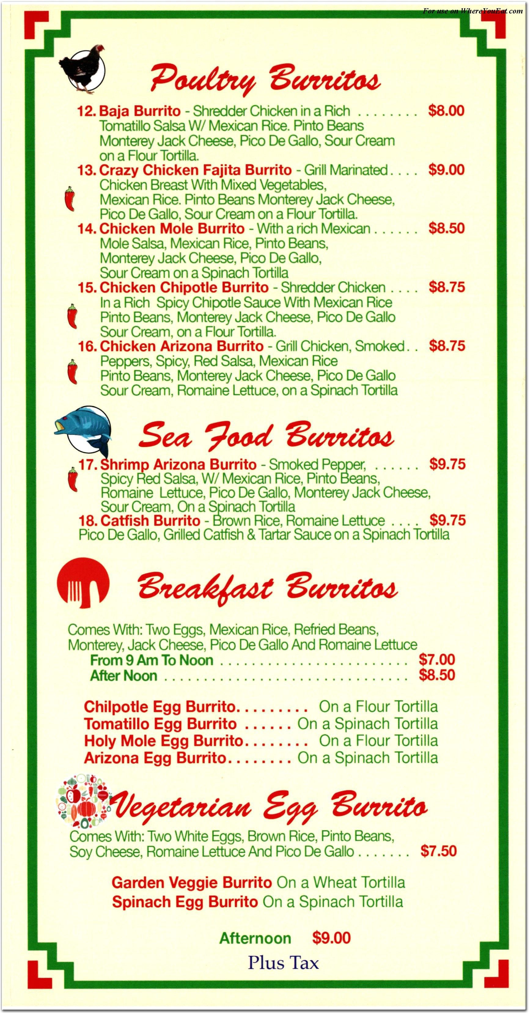 BORDER BURRITO Restaurant in Brooklyn / Menus & Photos