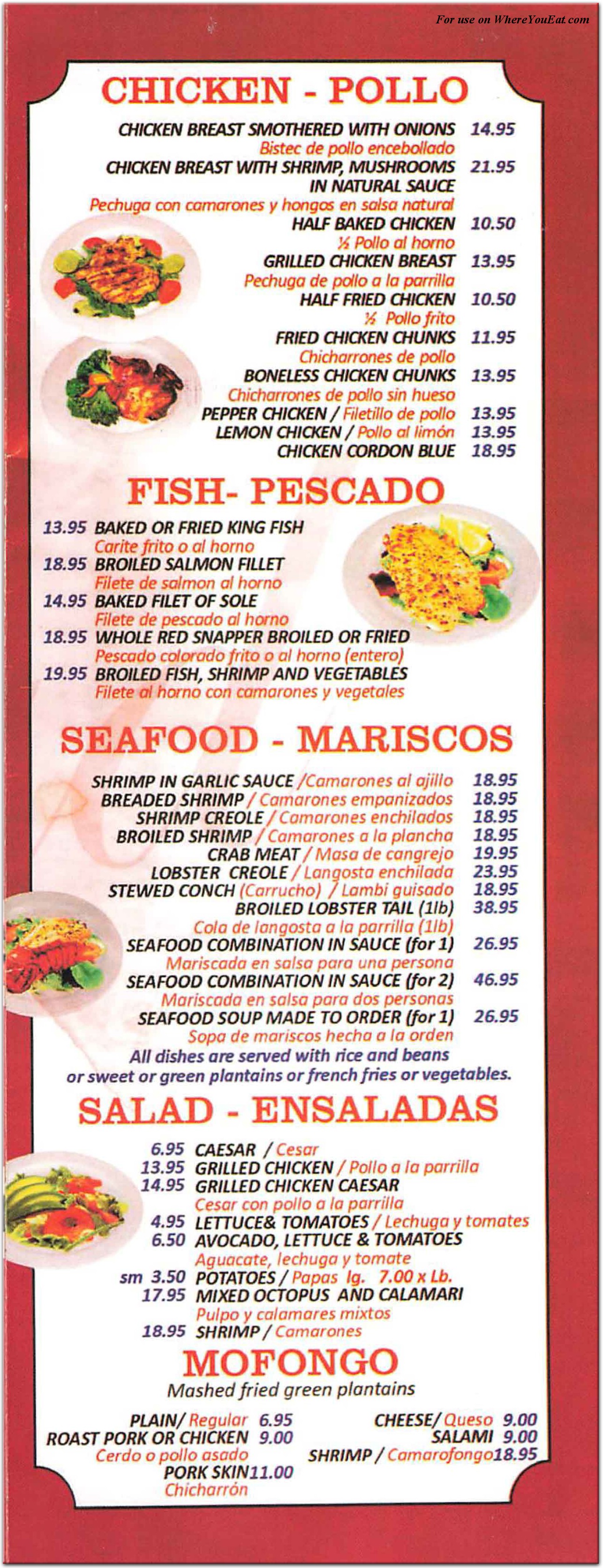 Caridad Restaurant Restaurant in Queens / Menus & Photos