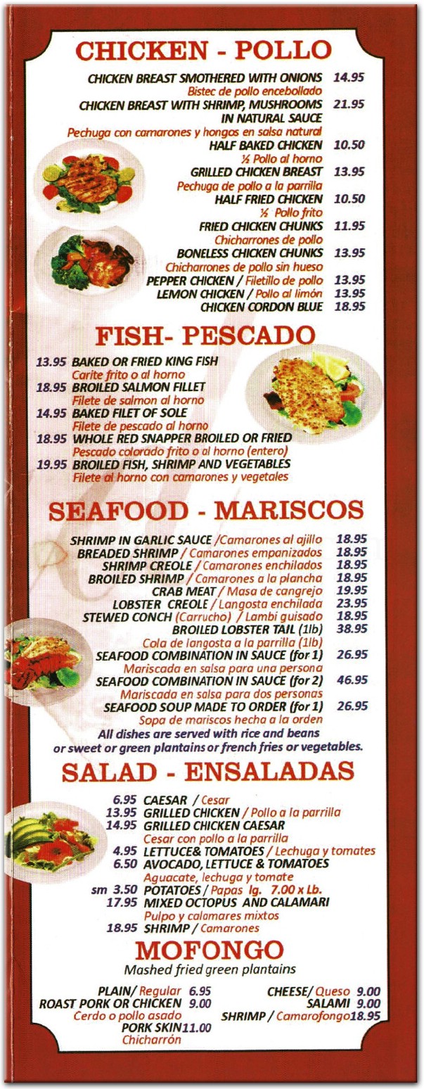 Caridad Restaurant Restaurant in Queens / Official Menus & Photos