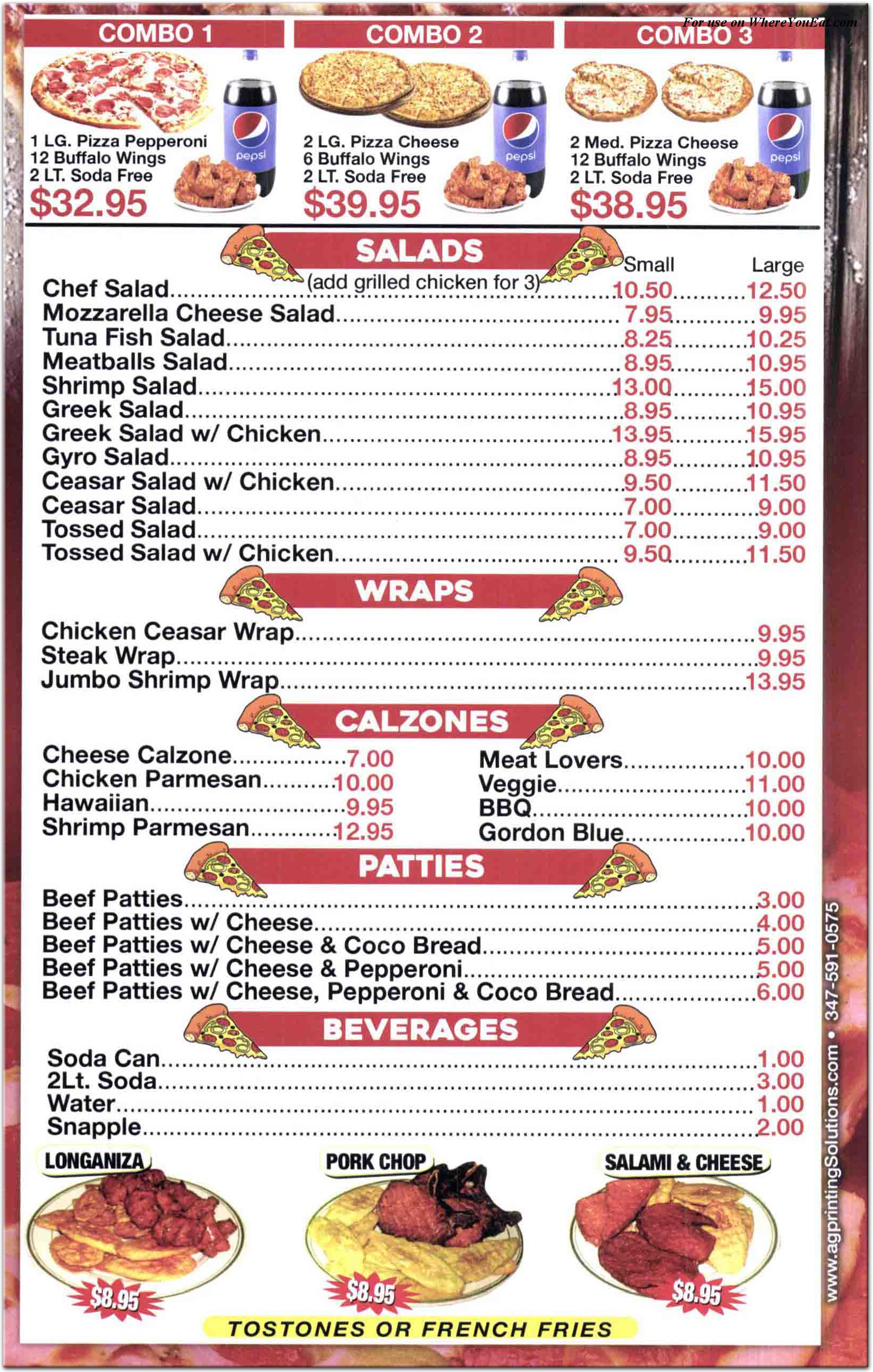 D&F Giovani's Big Pizza Restaurant in The Bronx / Menus & Photos