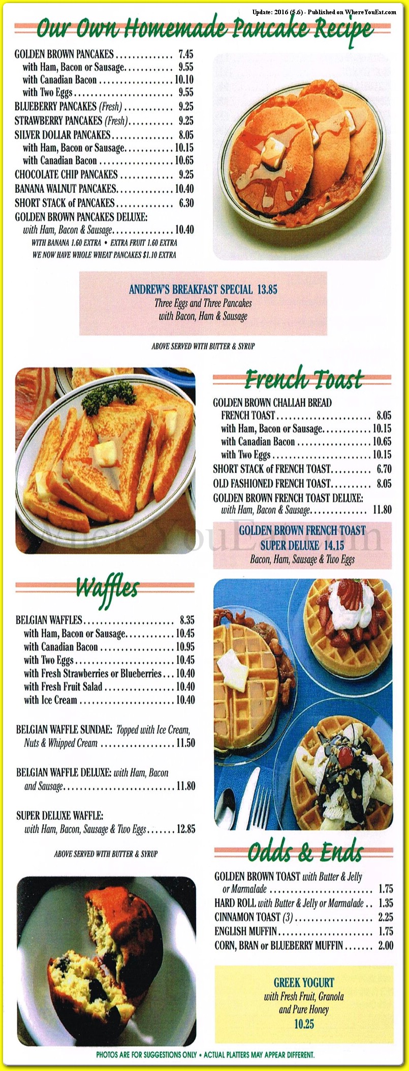 Andrew's Restaurant in Staten Island / Official Menus & Photos