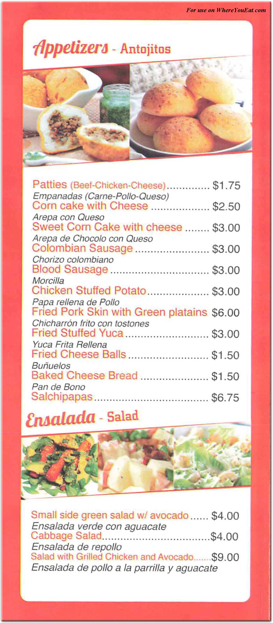 Corazon Latino Restaurant in Queens / Official Menus & Photos
