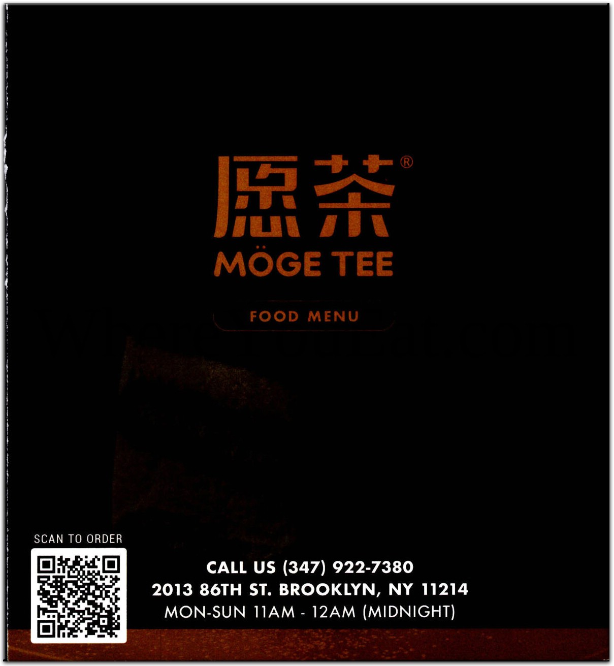 Moge Tee Restaurant in Brooklyn / Official Menus & Photos