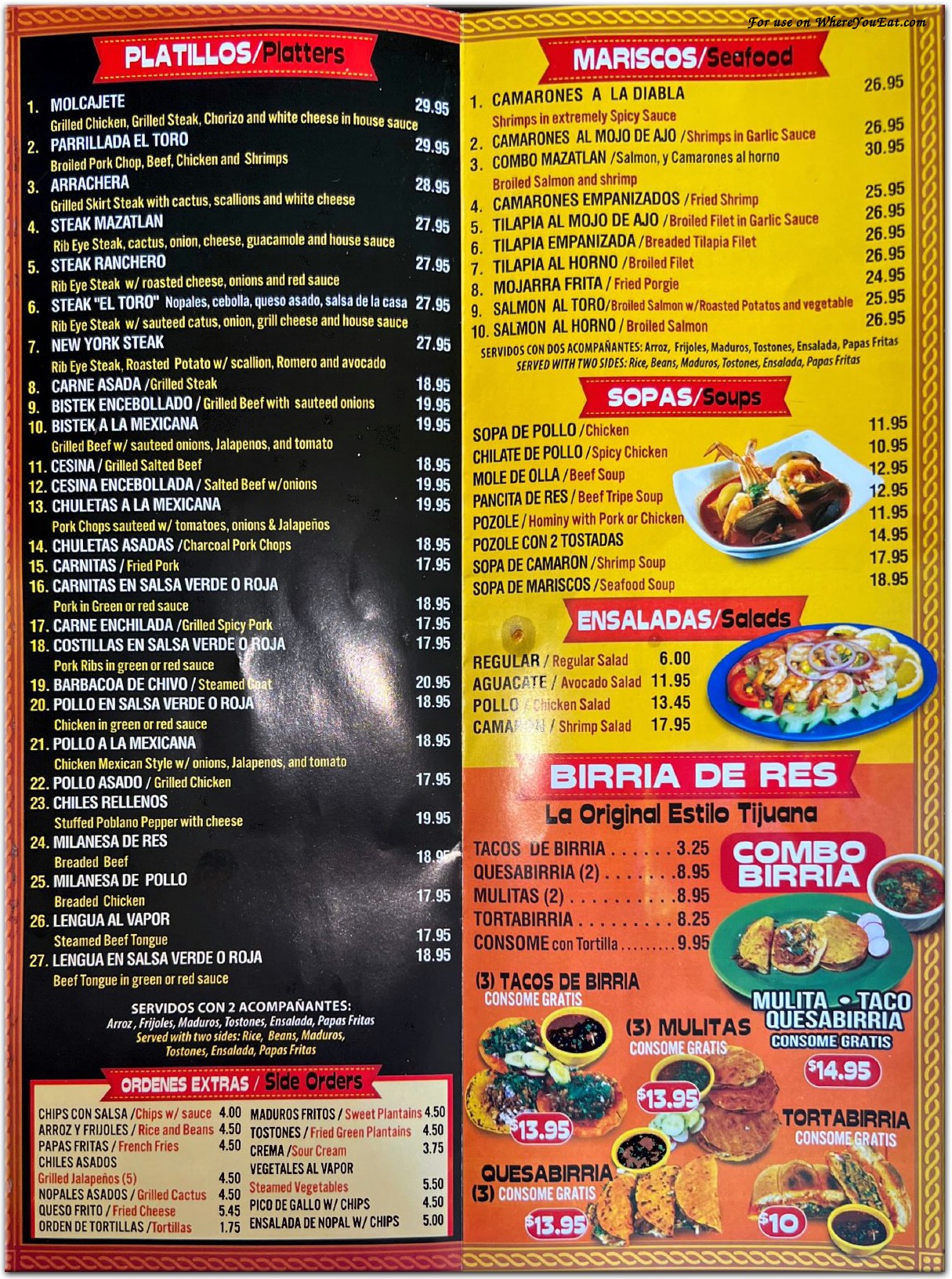 El Toro Taqueria Restaurant in Brooklyn / Official Menus & Photos
