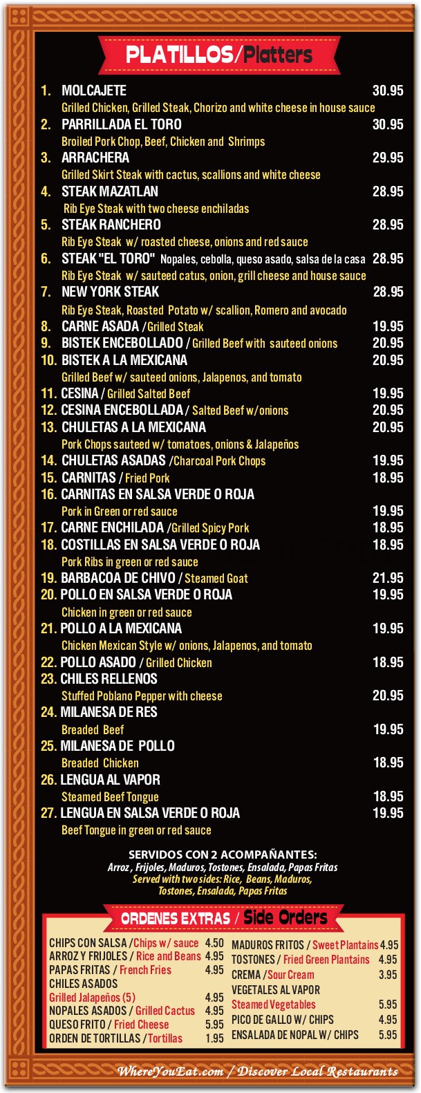 El Toro Taqueria Restaurant in Brooklyn / Menus & Photos