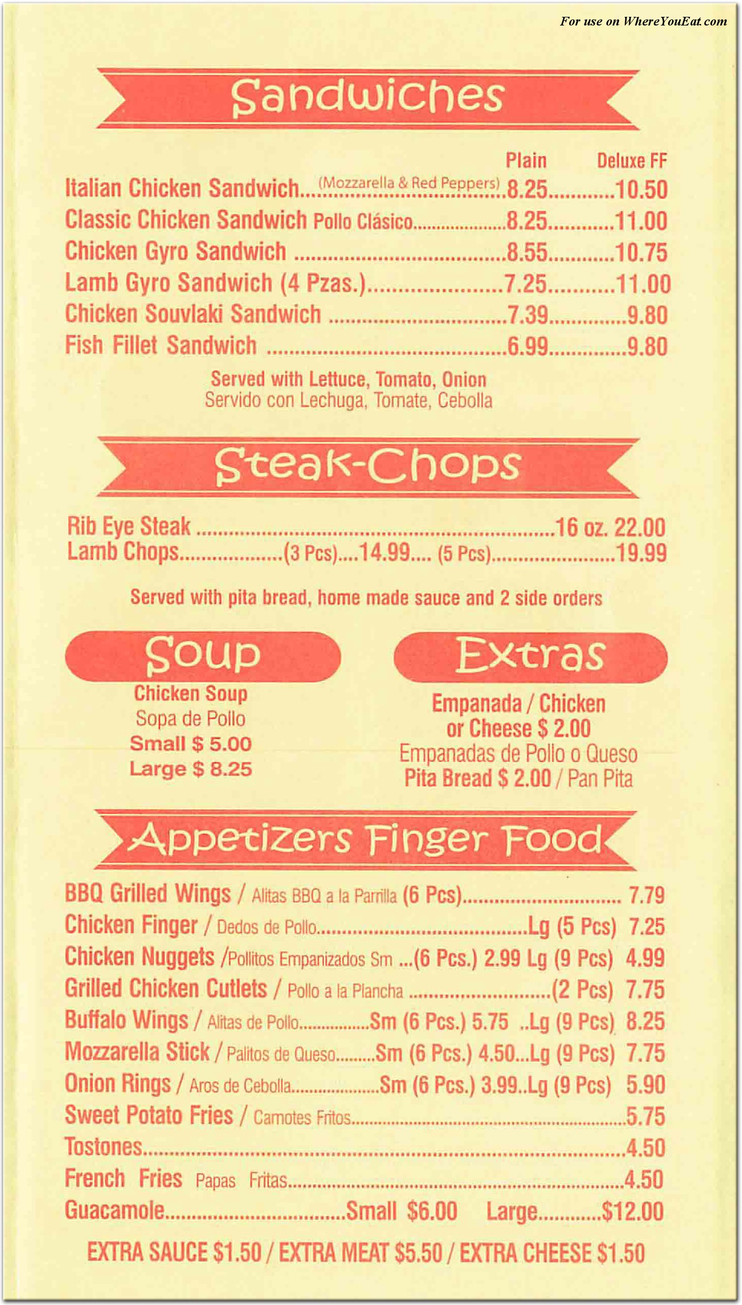 The Original American Chicken II Restaurant in Queens / Menus & Photos