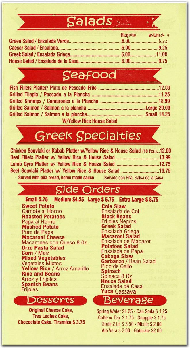 The Original American Chicken II Restaurant in Queens / Official Menus ...