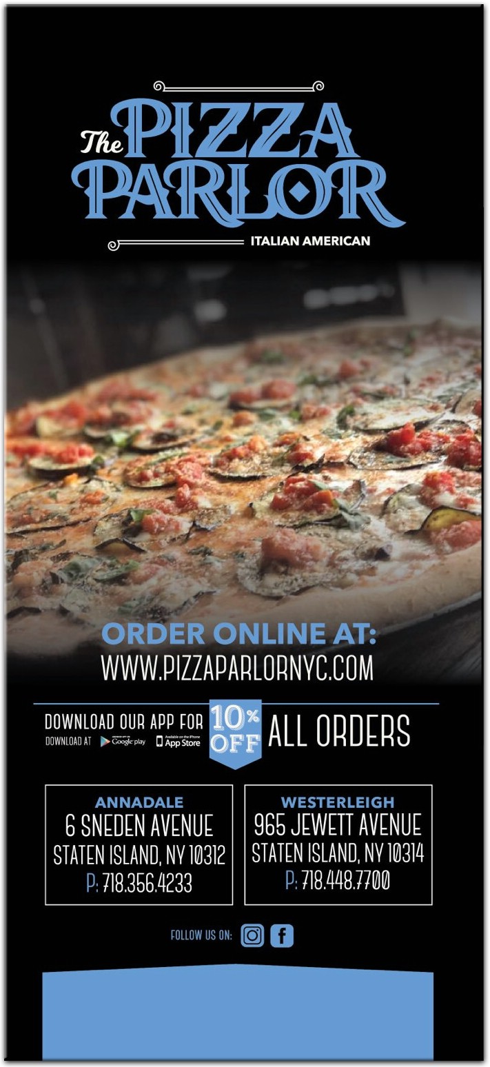 The Pizza Parlor II Restaurant in Staten Island / Official Menus & Photos