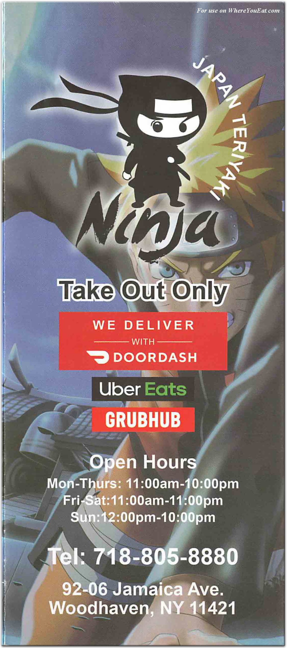 Ninja Japan Teriyaki & Sushi Restaurant in Queens / Menus & Photos