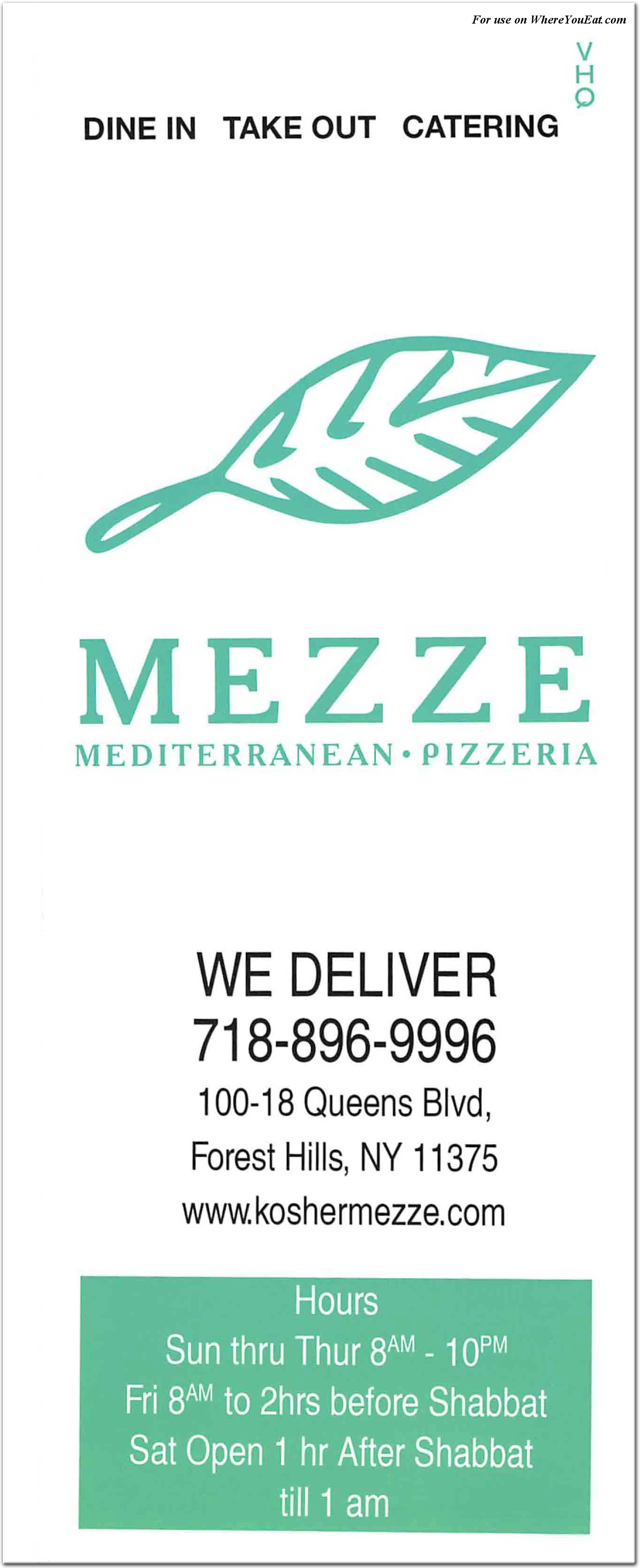 Mezze Restaurant in Queens / Menus & Photos