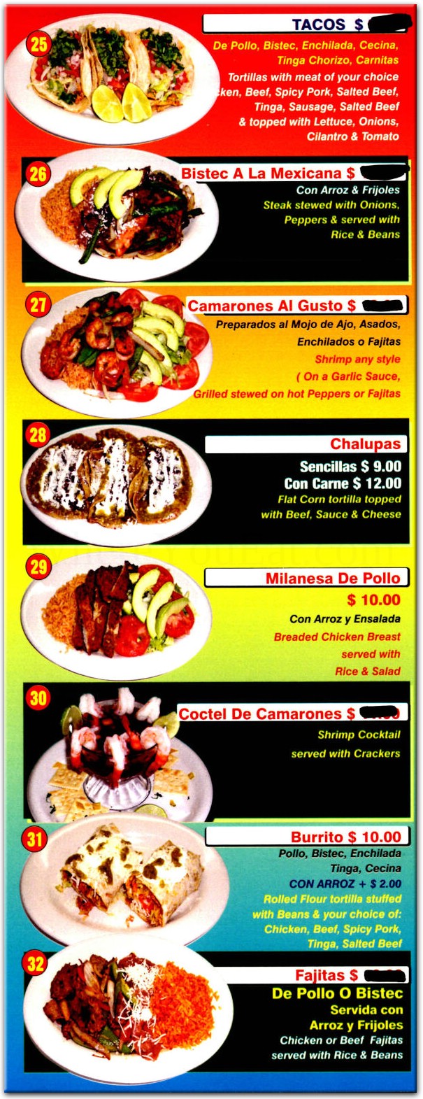 Mis Angelitos Bakery Restaurant in Brooklyn / Official Menus & Photos