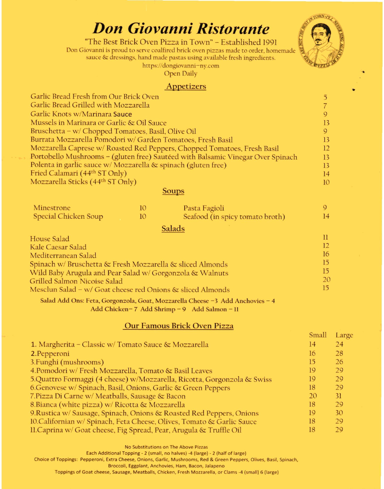 Don Giovanni Restaurant in West New York / Menus & Photos