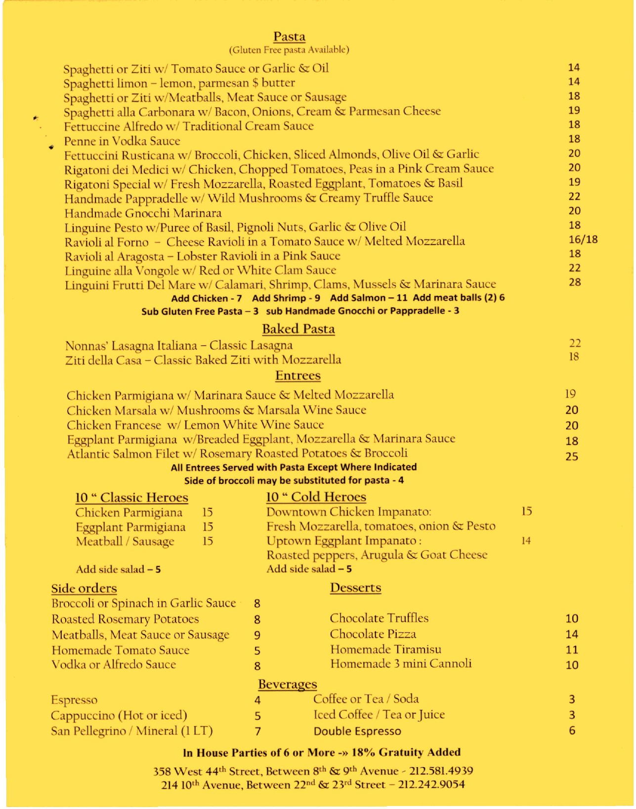 Don Giovanni Restaurant in West New York / Official Menus & Photos