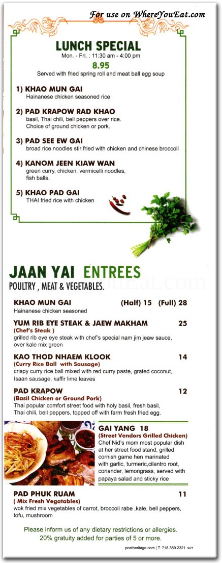 Pad Thai Kitchen Restaurant in Brooklyn / Official Menus & Photos