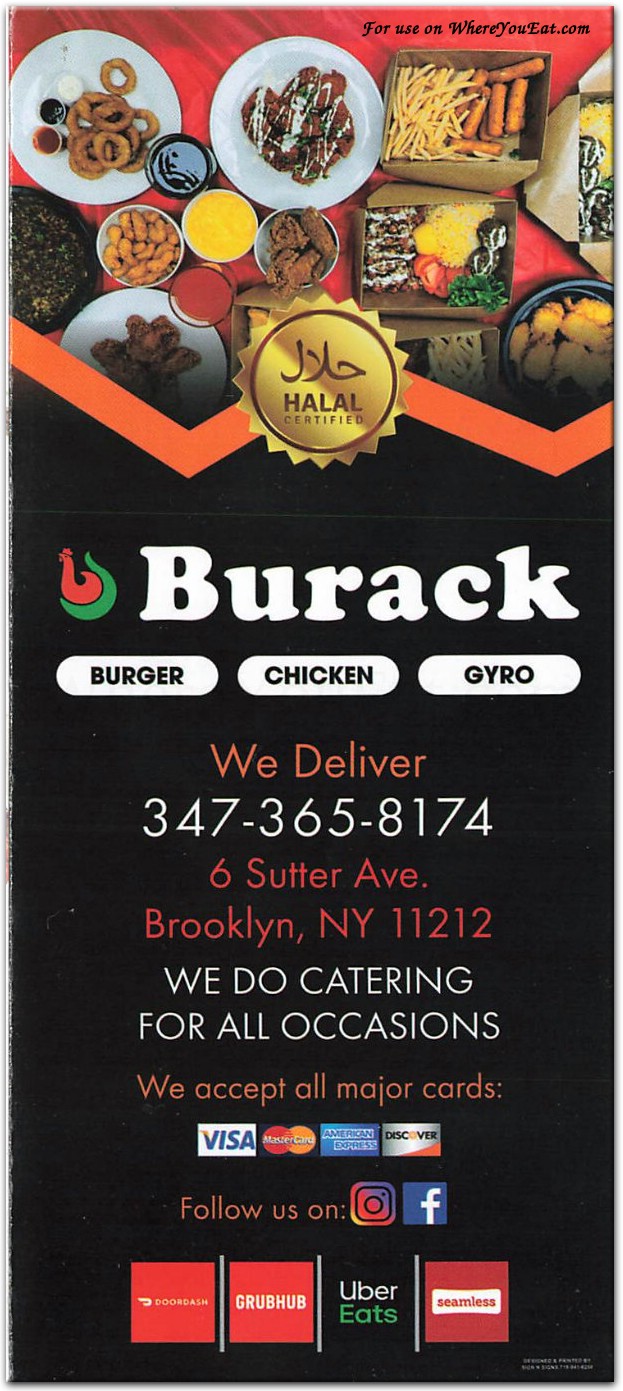Burack Restaurant in Brooklyn / Official Menus & Photos