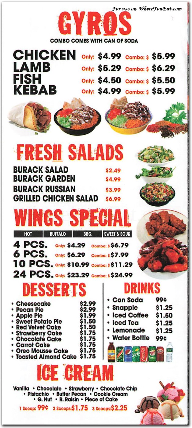 Burack Restaurant in Brooklyn / Official Menus & Photos