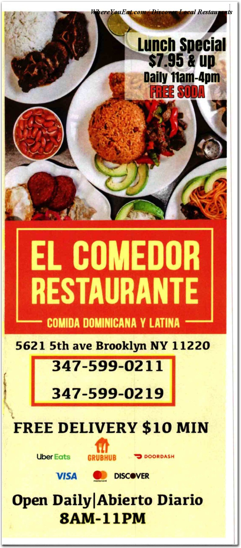 El Comedor Restaurante Restaurant in Brooklyn / Menus & Photos